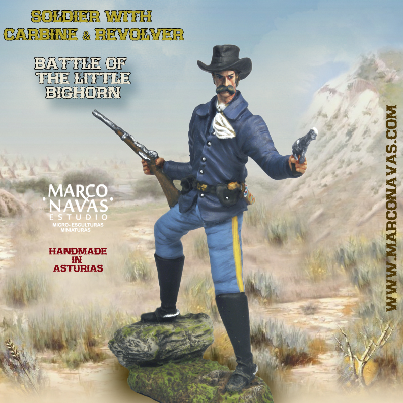 Little Bighorn Battle, Soldier with carbine & revolver, The Figure ...